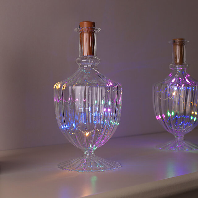 Гирлянда-пробка для бутылки Multi Lights 1 м, 10 разноцветных LED ламп, на батарейках, IP20, Serpantin, 183-0187