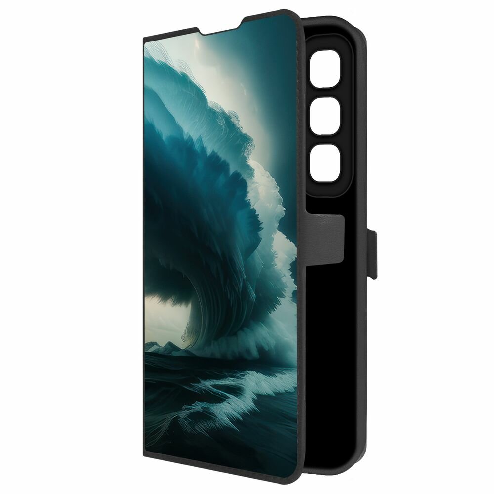 Чехол-книжка Krutoff Eco Book для INFINIX Hot 50 Торнадо (черный)