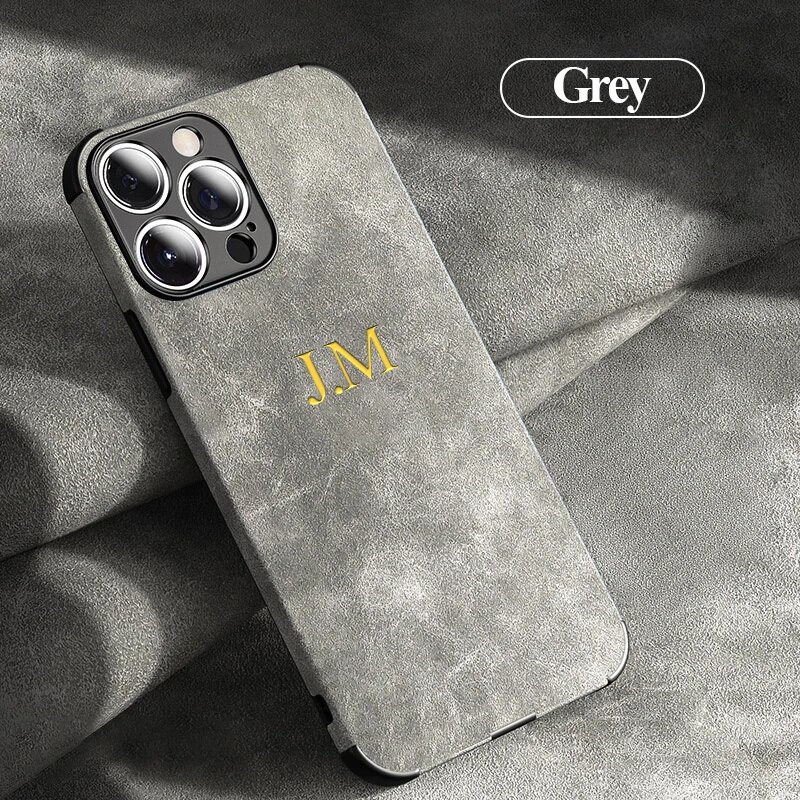 Персонализированный чехол для iPhone 16, 15, 14, 13, 12, 11 Pro Max, индивидуальное имя, инициалы, буквы, кожаный чехол из овечьей кожи, 15, 14, 13 Pro Max gold letters light, for iphone 13