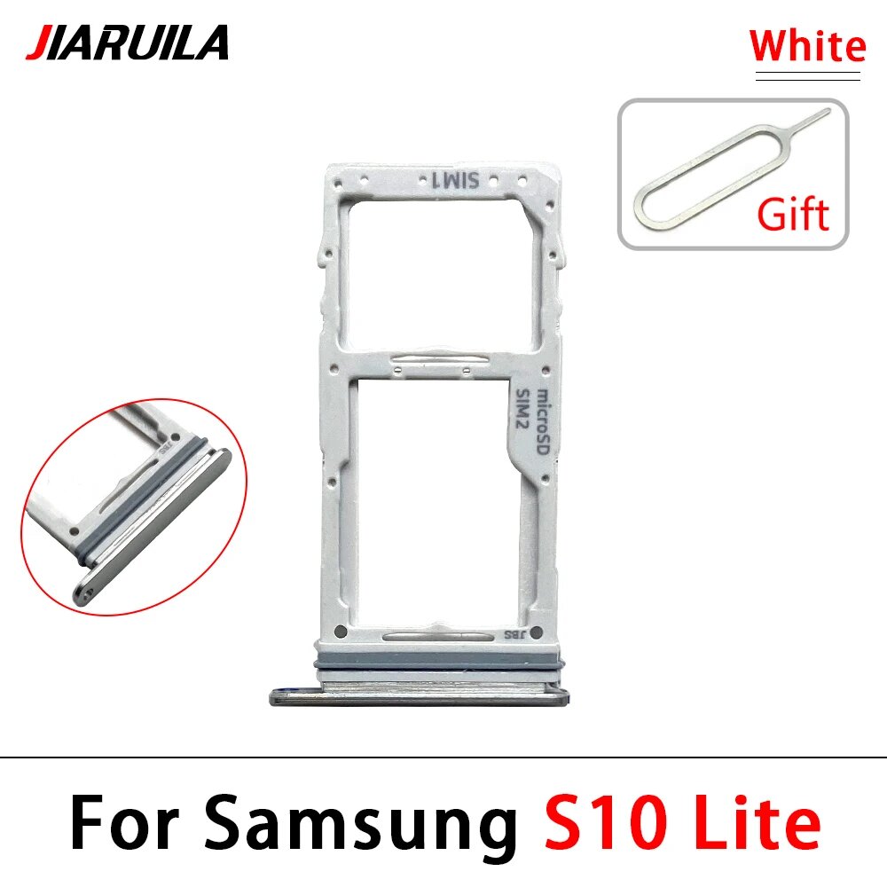 Лоток SIM-карты для Samsung S10 Lite, White