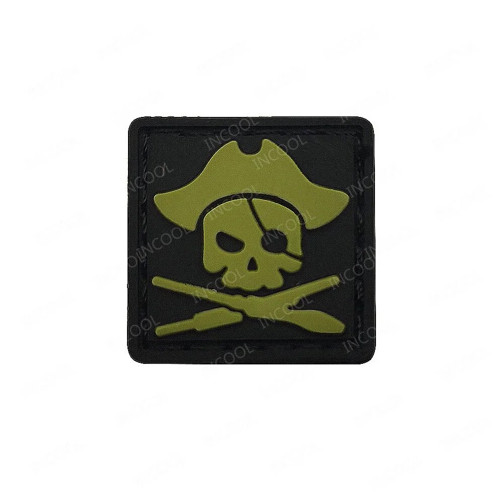 Резиновые нашивки ПВХ 2.5 см Черный, 4 PVC No Loop 2.5CM