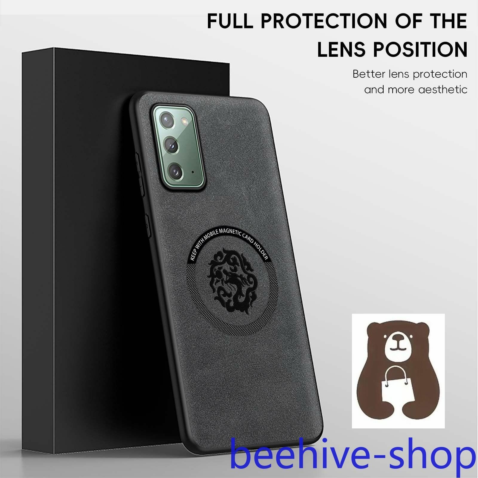 Чехол на Samsung Galaxy Note 20(Самсунг Галакси Нот 20) / Высококачественная кожа / Беспроводная зарядка/Корпус телефона Самсунг Галакси Нот 20