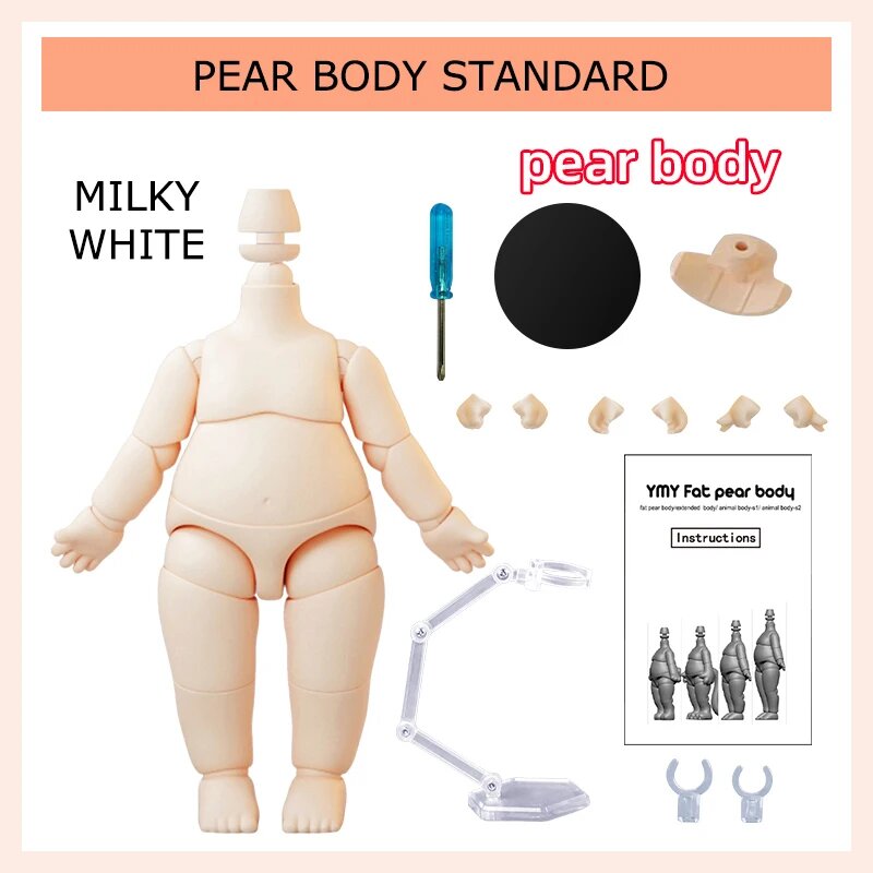 Кукла Ymy грушевидное тело Pear Milky skin