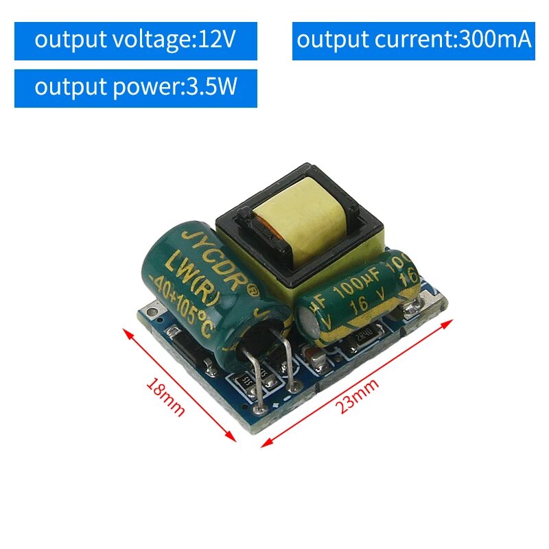 Преобразователь напряжения 12V 300mA