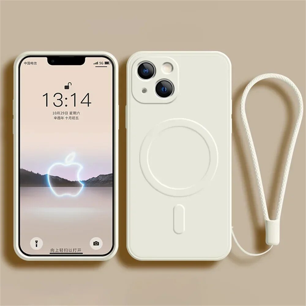 Жидкий силиконовый чехол для iPhone 15, 11, 13, 16, 14 Pro Max Mini XR Белый, white, For iphone 14