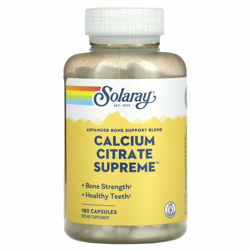 Solaray, Calcium Citrate Supreme™, 180 капсул