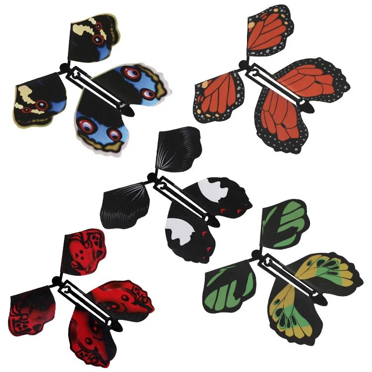 5 шт. Волшебные летающие бабочки, пластик, Цвет: 5pcs random-G