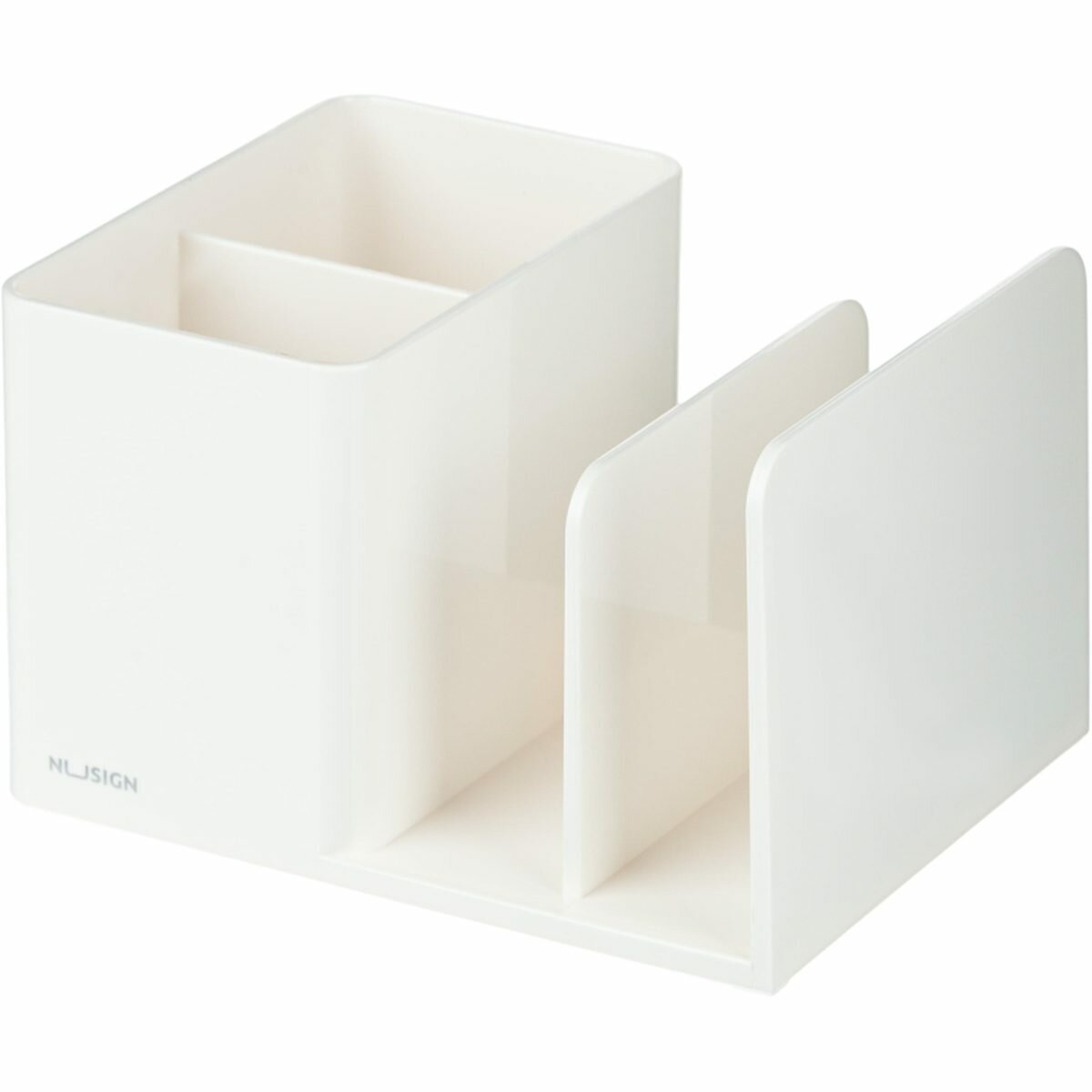 Подставка для канцелярских принадлежностей Deli NuSign, 4 отделения, белая (ENS950-white)