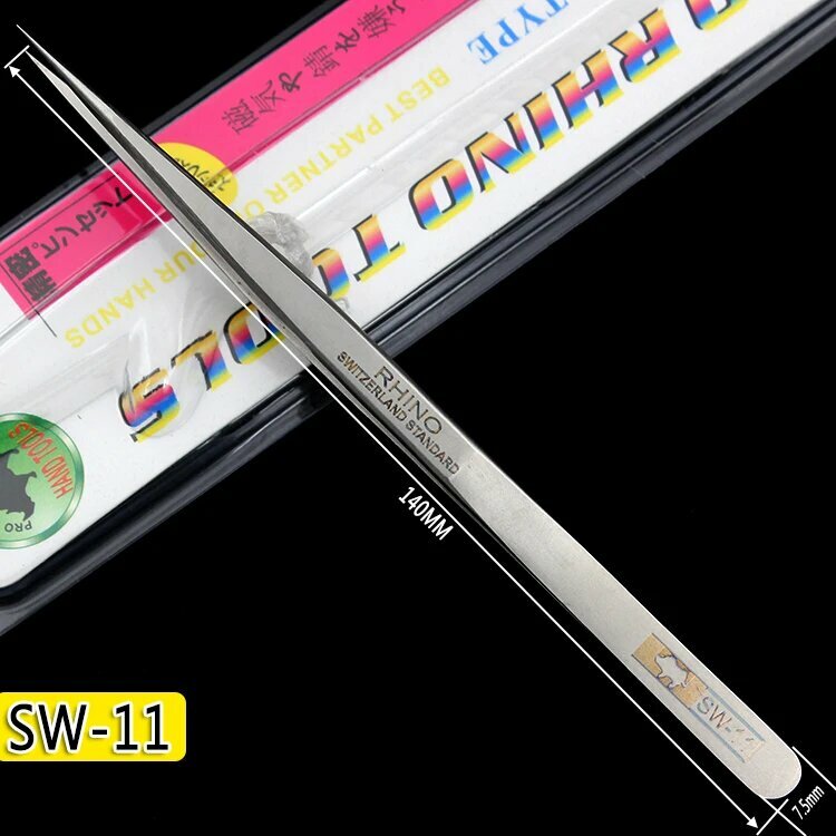 Пинцет RHINO SW-11, 140 мм, сталь