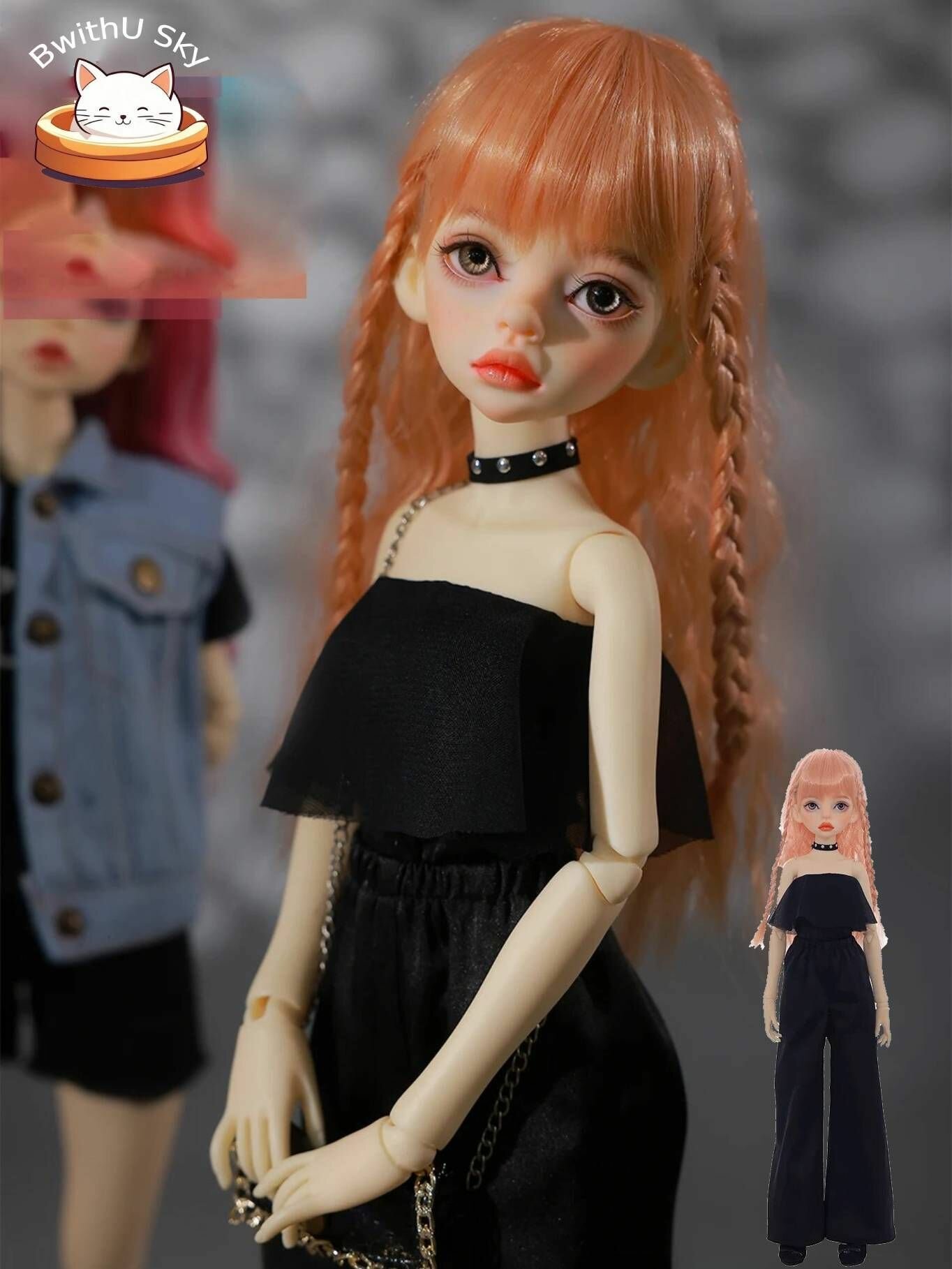 BwithU Larina Bjd 1/4 с телом DZ12 Модная мини-тонкая модель куклы с шариковыми шарнирами