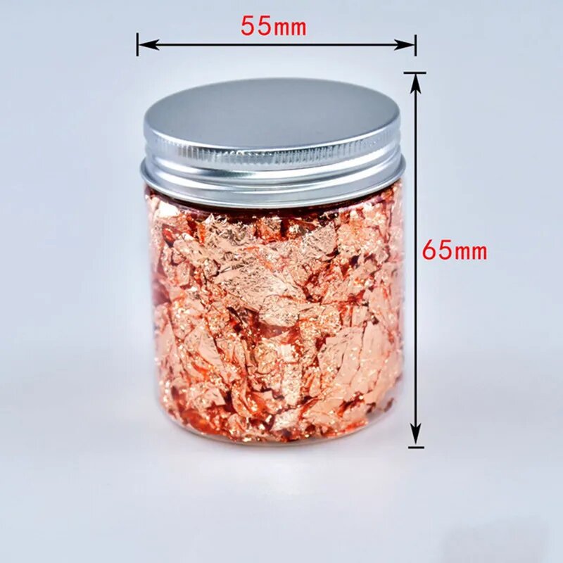 Золотые/серебряные блестки из имитации медной фольги 3г Розовый, Rose gold-3g