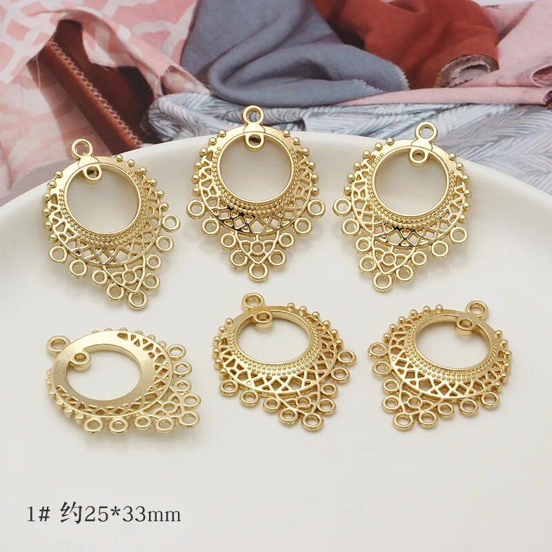 Подвески золотистого цвета «любящее сердце» для сережек 1