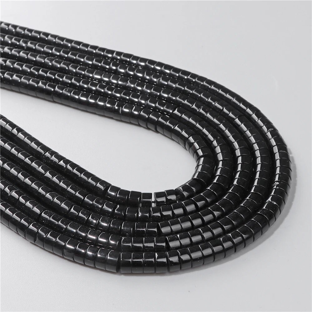 Бусины из морского осадка аметист RISYF 6x3 мм Черный, 6x3mm 112-115pcs, NO.19 Black Agate