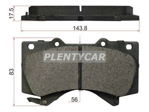Колодки тормозные дисковые передние toyota land cruiser 200 Akebono AN-755WK Toyota: 04465-60280 04465-0C020 Lexus Lx