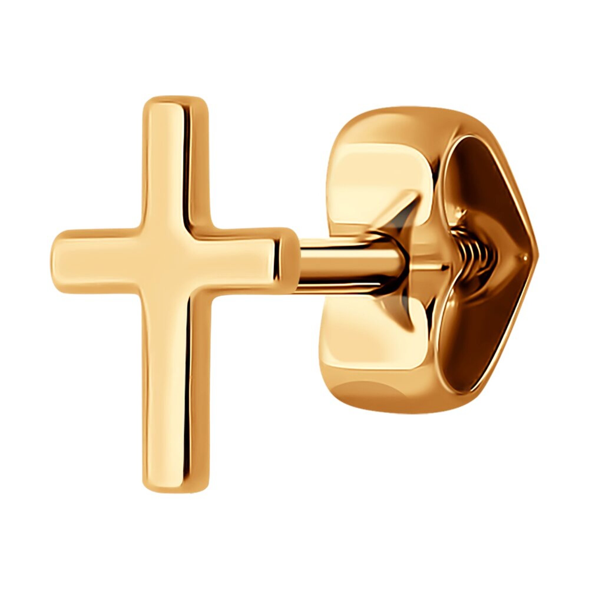 Моносерьга, красное золото, 585 проба