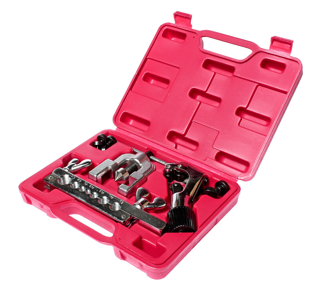 JTC-5632 - Набор инструментов для резки и развальцовки трубок дюймовые размеры 9 предметов в кейсе JTC
