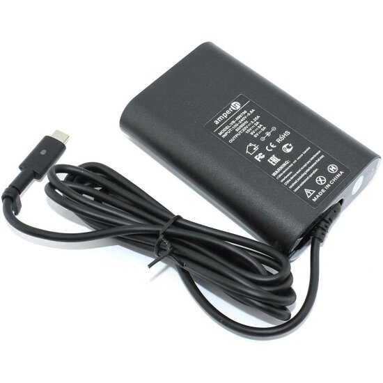 Блок питания (сетевой адаптер) Amperin 5V 3A - 20V 3,25A 65W Type-C тонкий корпус 099706