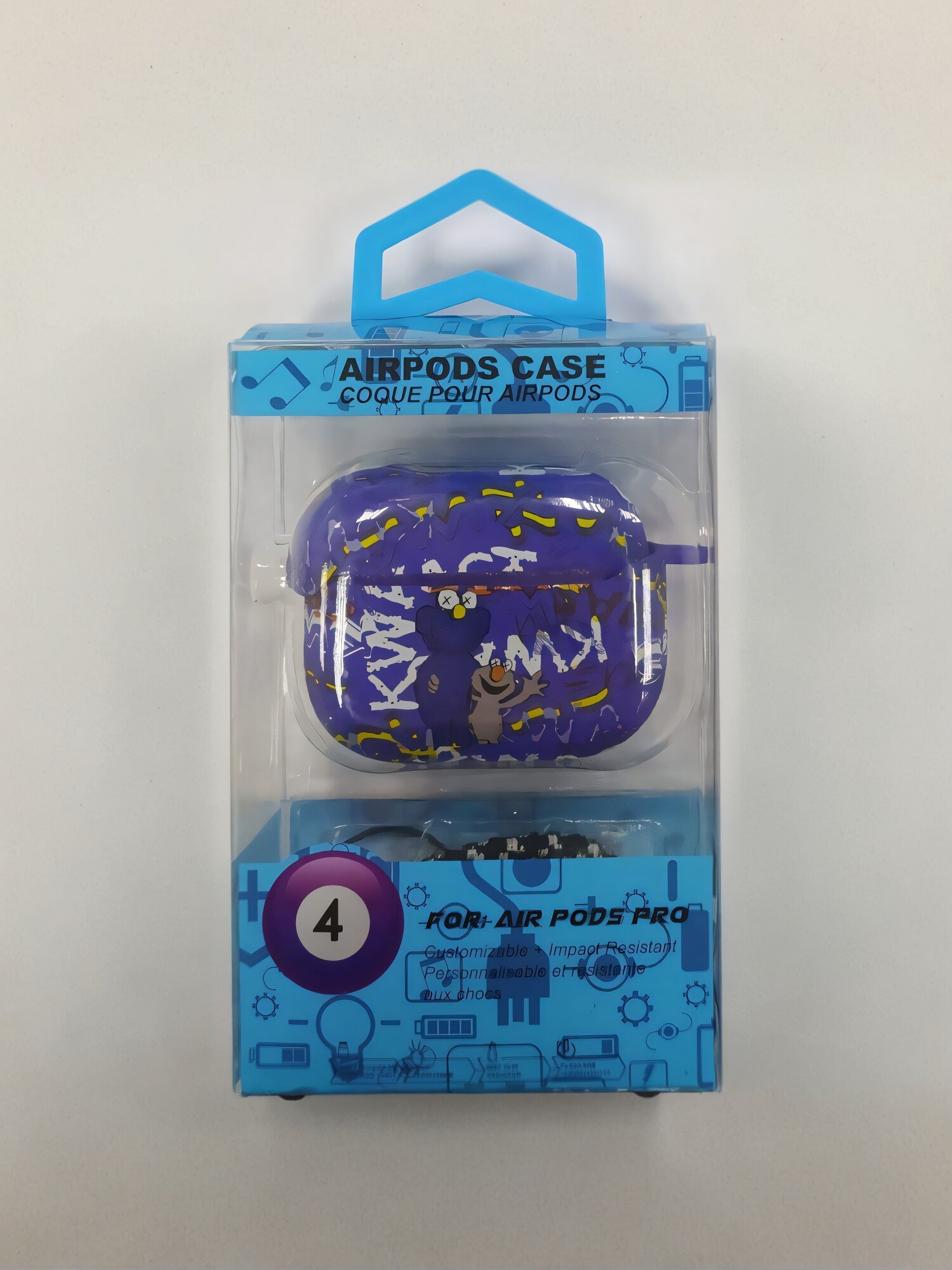 Силиконовый светящийся в темноте чехол для AirPods 3 Luxo Kaws рисунок №55
