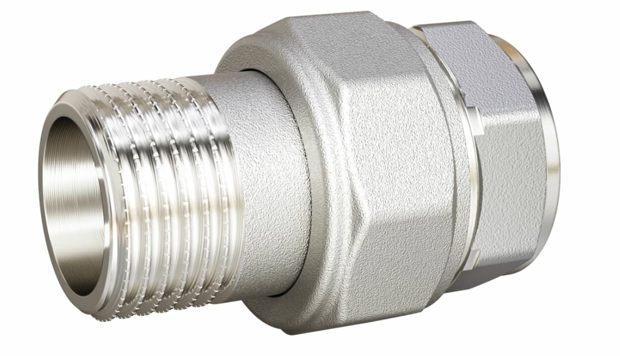 Американка 3/4" ВН прямая никель LD 67.520.20