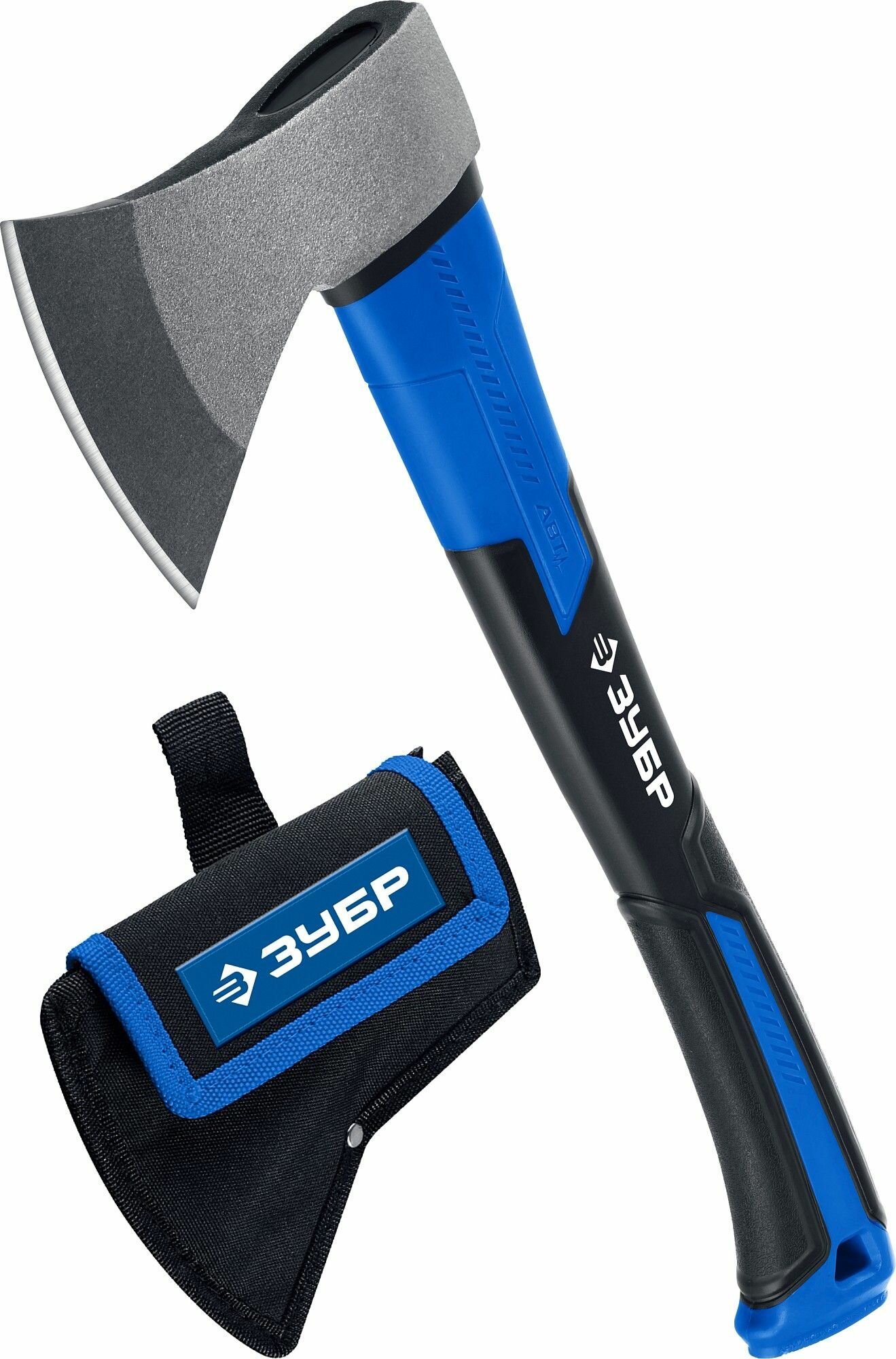 Кованый топор ЗУБР Фибергласс Плюс, 600/900 г, 380 мм, с чехлом 2061-06D_z02