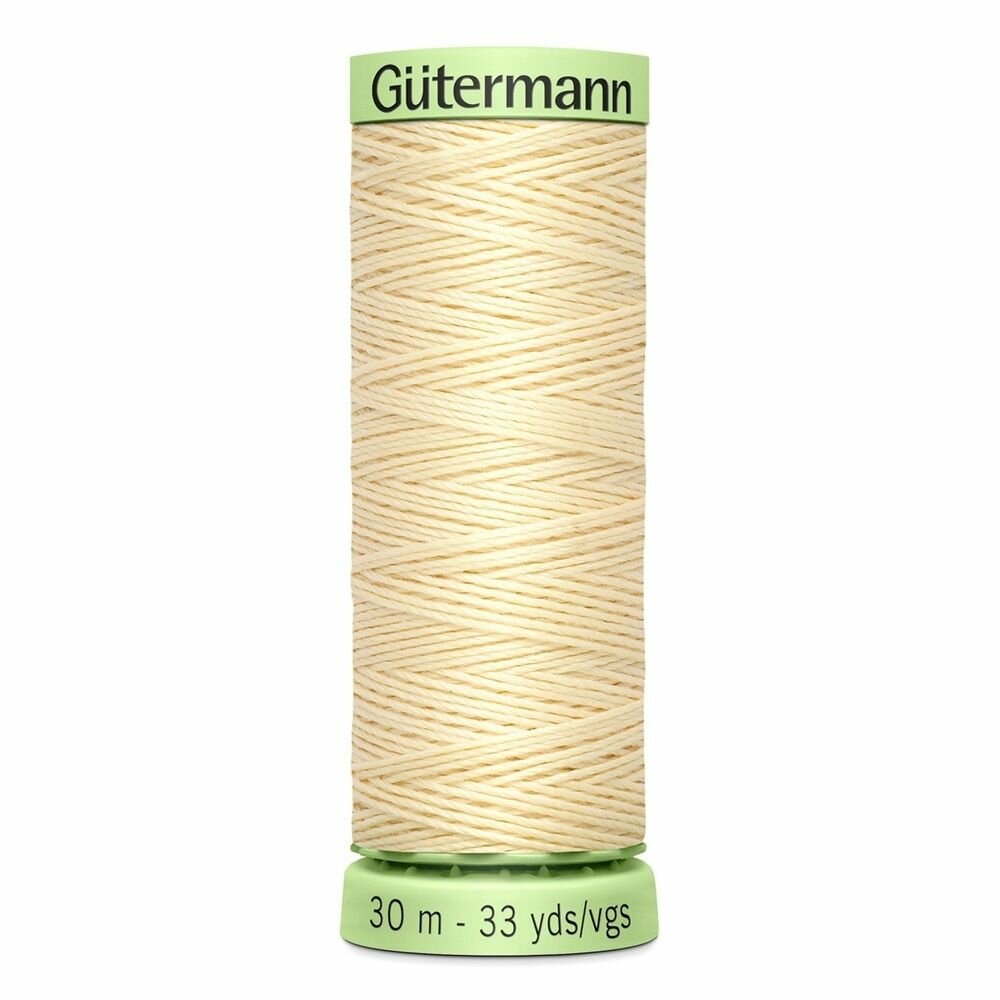 Декоративная нить Gutermann Top Stitch 30/30 м для декоративной отстрочки, 100% полиэстер, цвет 610 кремово-желтый, 5 шт (3)