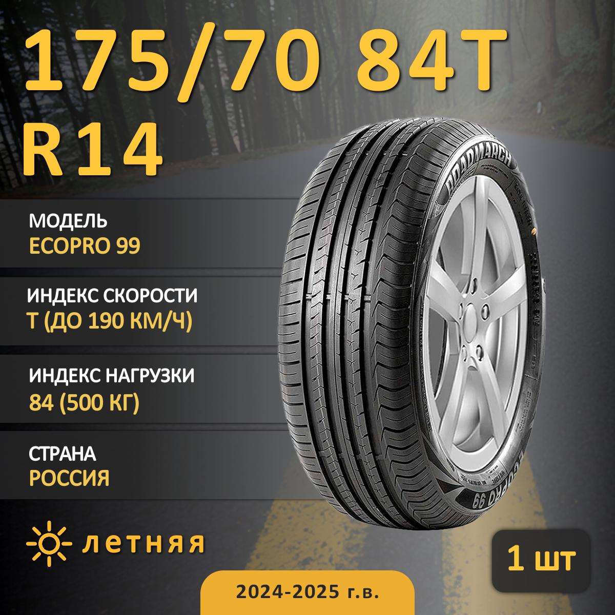 Шина Sonix Ecopro 99 175/70 R14 84T летняя