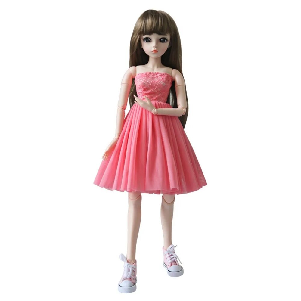 Кружевные платья для кукол 1/3 Bjd Розовый, 4