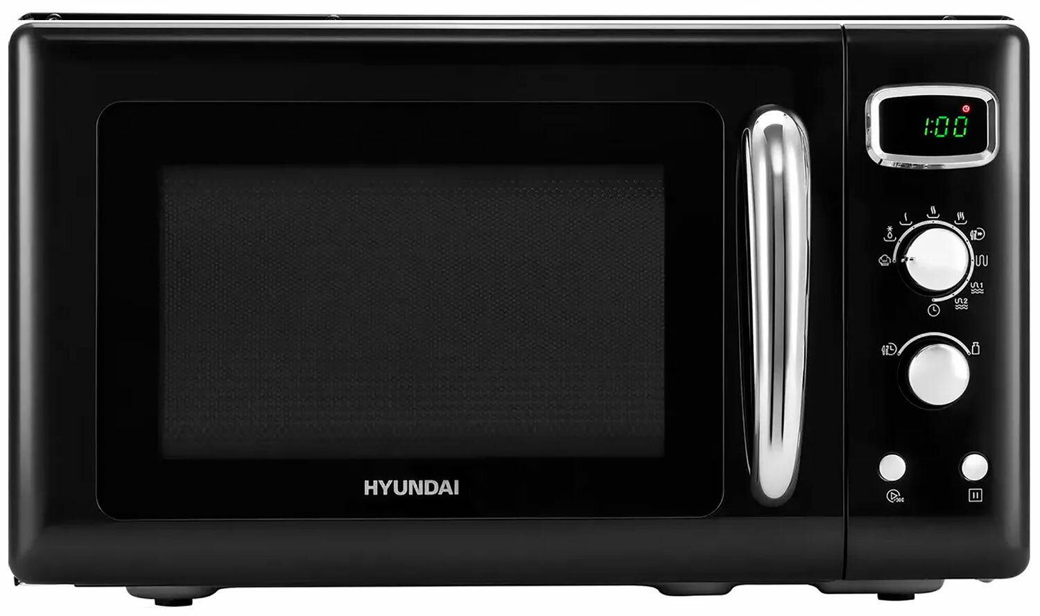 Микроволновая печь - СВЧ Hyundai HYM-D3040 (23л, 800Вт, черный)