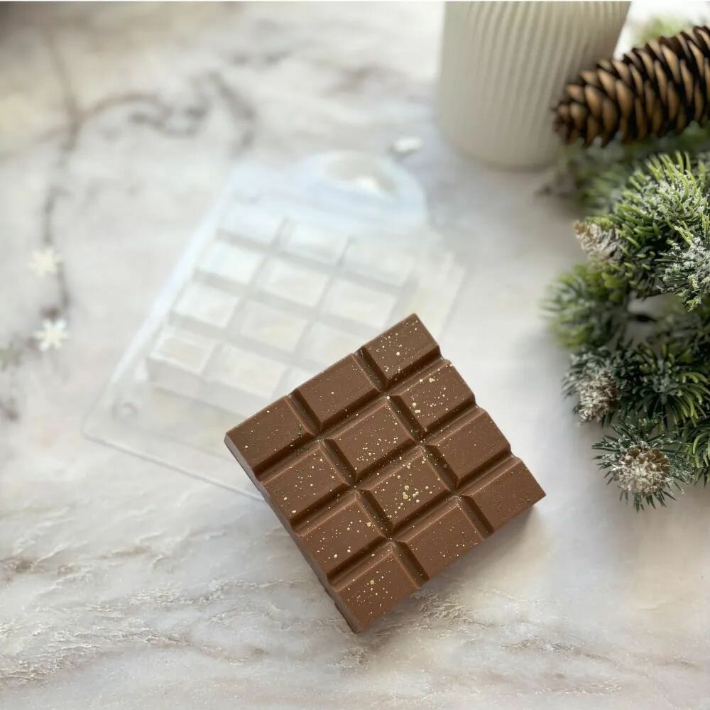 Плитка Дубайский шоколад квадратики форма пластиковая
