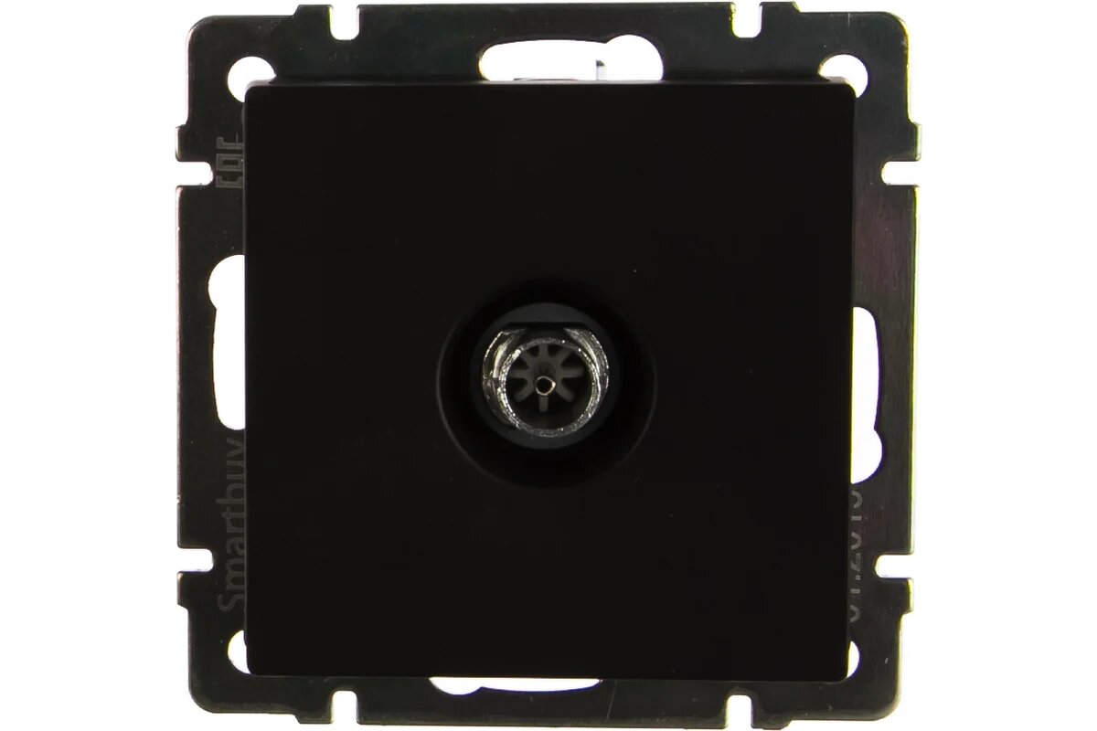 Smartbuy Нептун SBE-05b-S1-TV телевизионная розетка черная коаксиальная для DVB-T/T2
