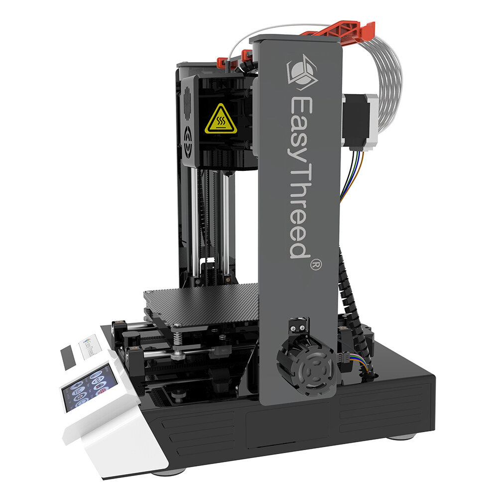 3D-принтер EasyThreed K6 Plus, настольная машина FDM для печати, размер печати 100x100x100 мм/4x4x4 дюйма, съемная платформа с сенсорным управлением, печать с картой TF/подключением по USB для начинающих, поставляется с образцом нити PLA длиной 10 м
