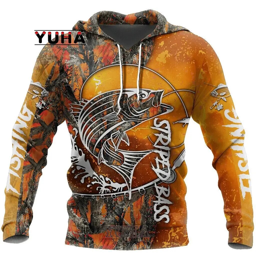 Мужская толстовка с рыбой Pike, 2XL, LMLZHAH2024177PN