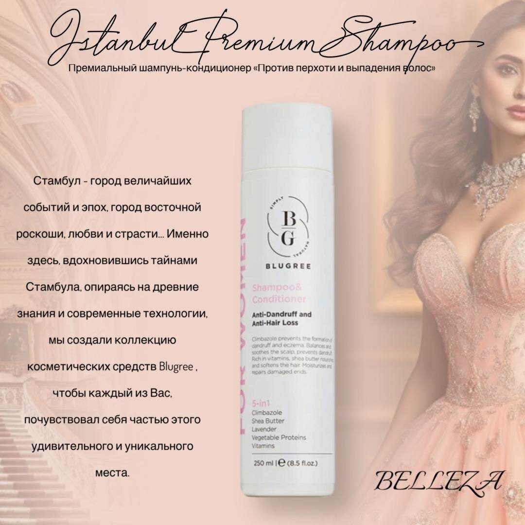 Шампунь с кондиционером против перхоти и выпадения волос 5в1