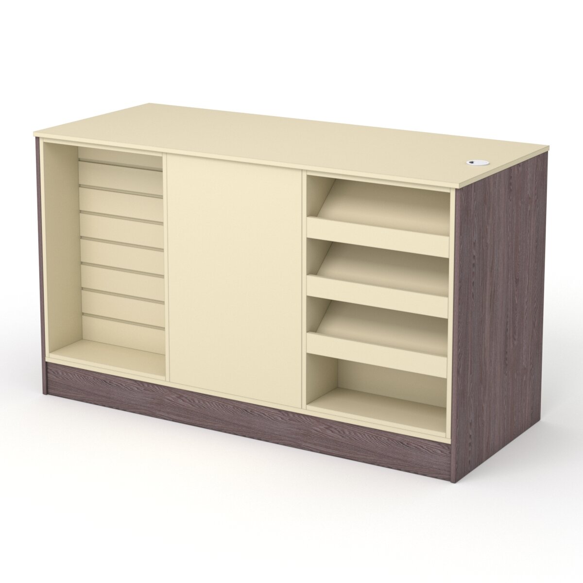 Кассовый стол "ривьера" №3, Ясень Анкор и Крем Вайс U31105-U2236