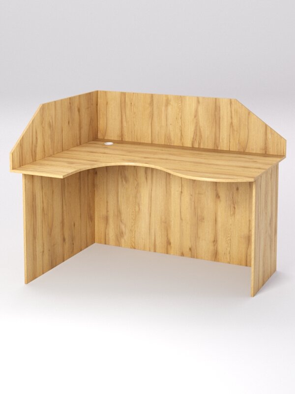 Стол эргономичный офисный СЭ-13А (левосторонний) с экраном, Ясень Анкор светлый - U31104