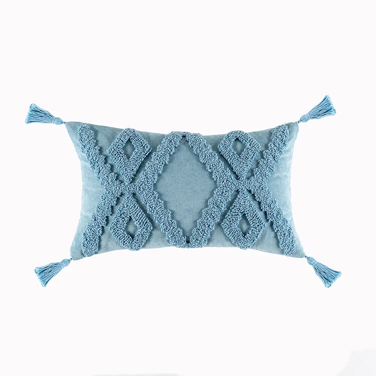 Чехлы для подушек Boho efundeal лен/хлопок 45x45 см/30x50 см, Blue 30x50cm