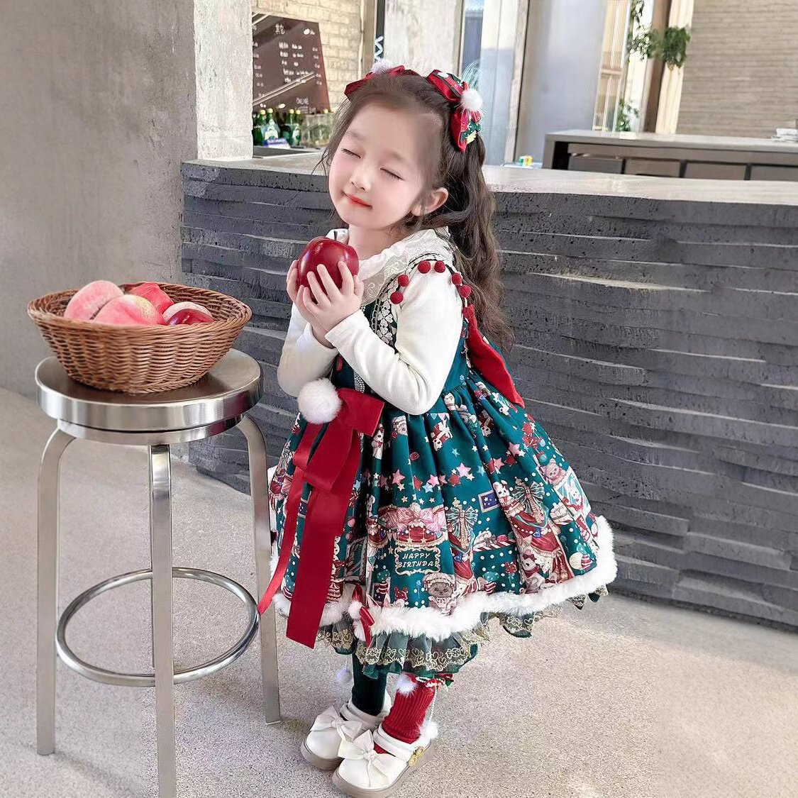 Костюм "Принцесса Лолита", для девочек, бархатный, пышный, 110 см