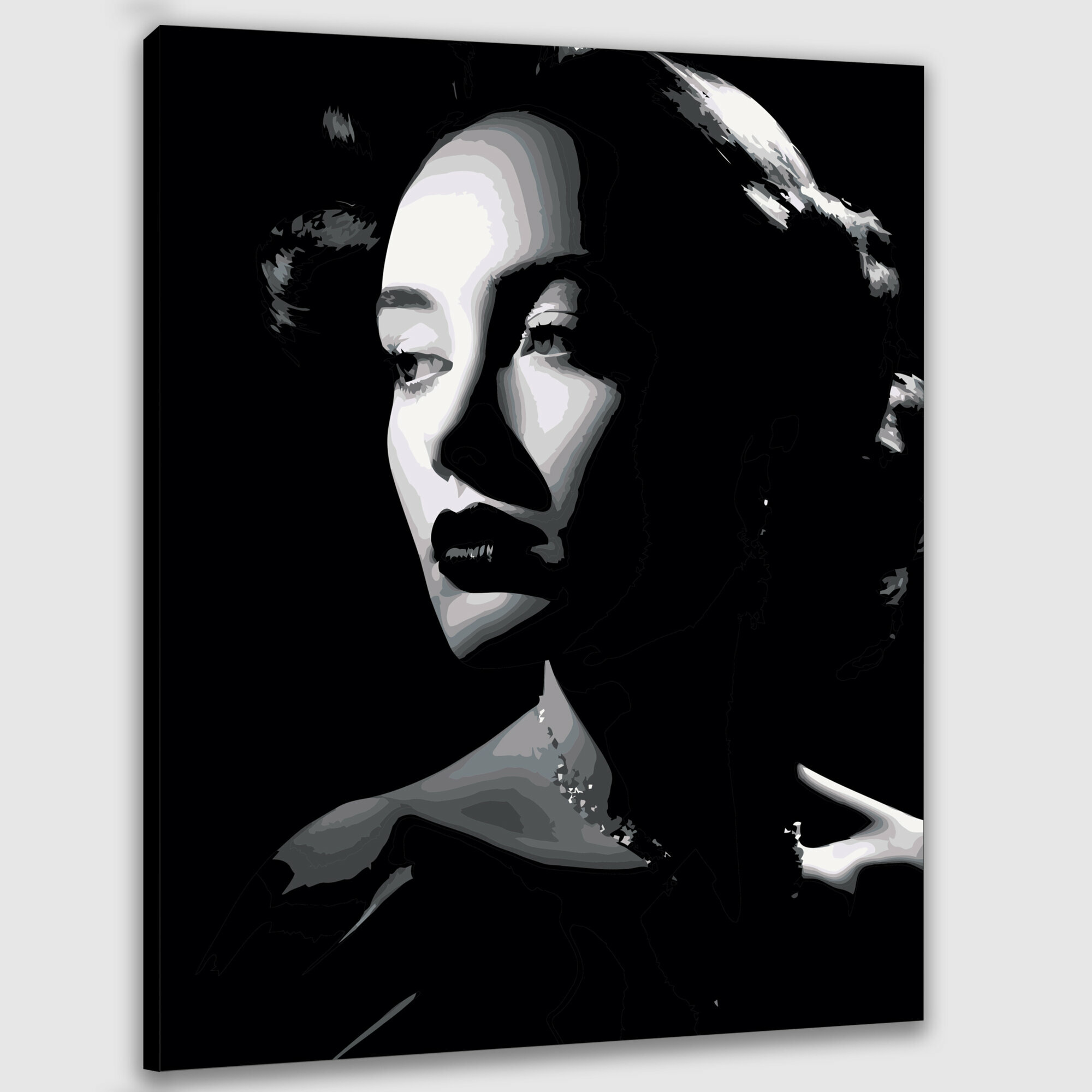 Картина по номерам 40x50 см, портрет, фотография, Королевы величия, черно-белая, классический стиль, уравновешенность