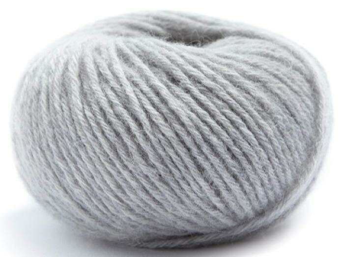 Bergamo /Бергамо/ пряжа Lamana (75% шерсть мериноса сверхтонкая, 25% бэби альпака), 25г/65м (42 M, hellgrau (светло-серый), серый)