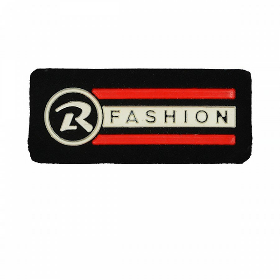 Аппликация пришивная R FASHION TBY. SHEV.23 3,5х1,5см цв. черн/бел/красн уп.20шт