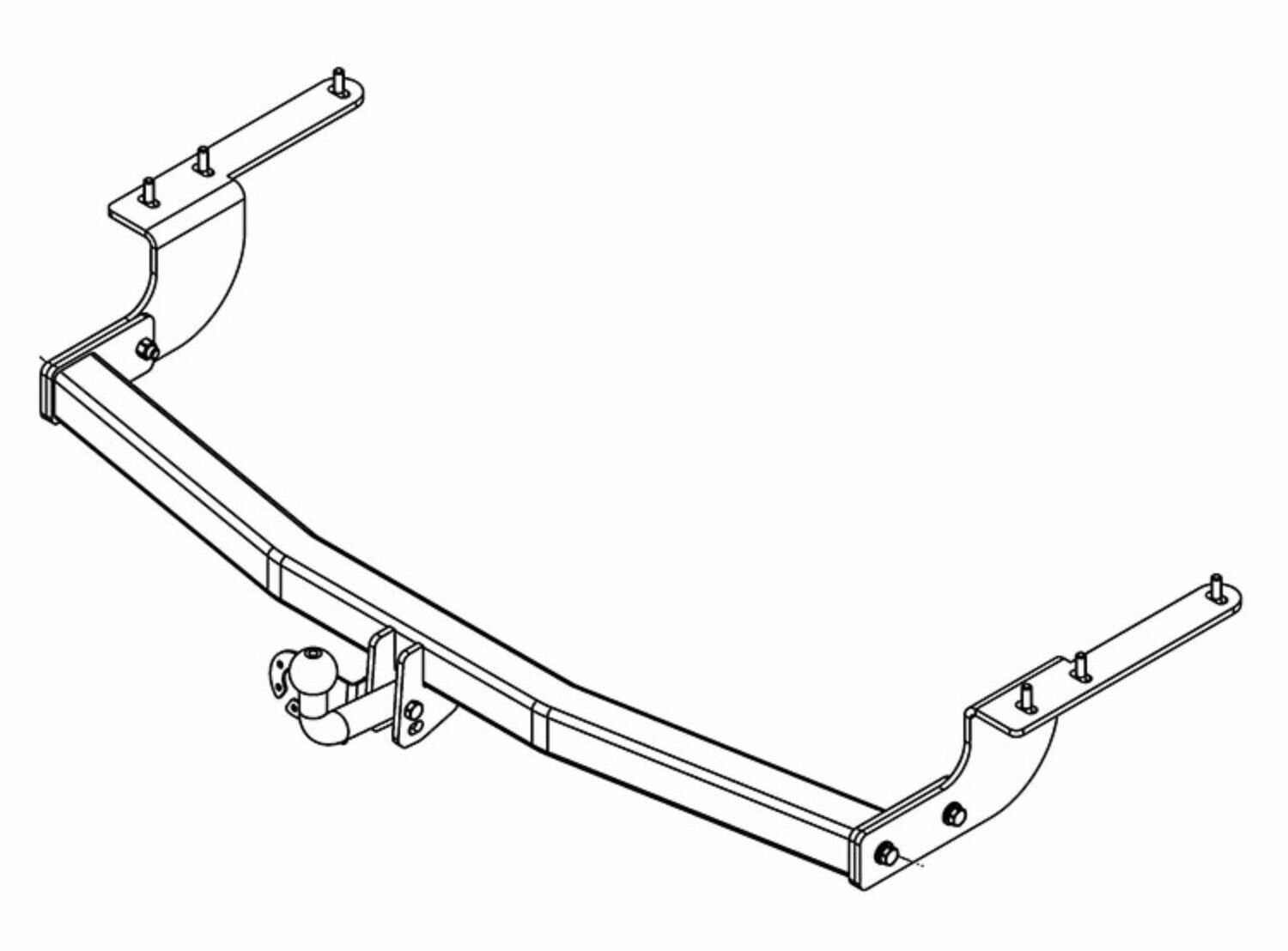 Фаркоп AvtoS для TOYOTA HIGHLANDER (2010-2014) с универсальной электрикой и сертификатом в комплекте, арт.(TY 38+electr)