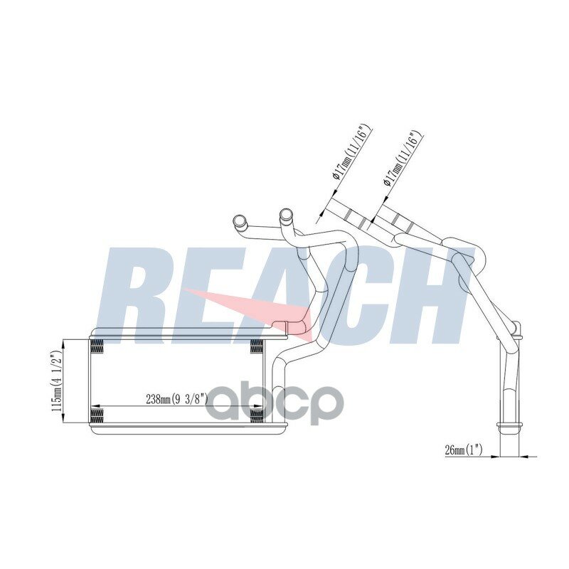Радиатор отопителя MITSUBISHI PAJERO SPORT 2008- REACH арт. 1.18.12949