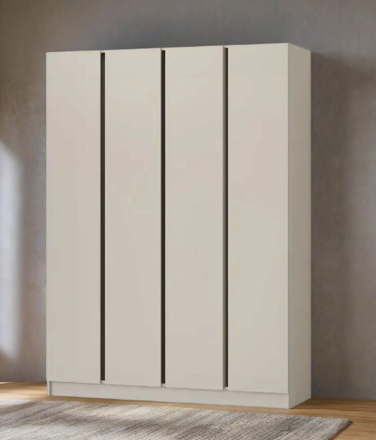 Распашной шкаф Регион 058 Корд, ЛДСП, бежевый, 1,6x2,2x0,52 м