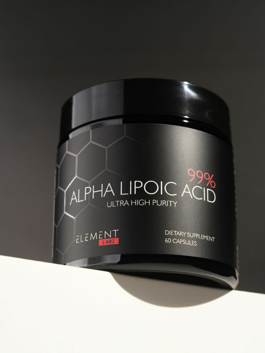 Альфа-липоевая кислота 99% (Alpha Lipoic Acid 99%) 500 мг, 60 капсул