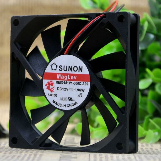 SUNON 8CM 8015 DC 12V ME80151V1-000C-A99 1.96W 2-line Ultra Thin Mute Radiator Вентилятор охлаждения