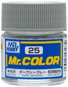 C 25 краска художественная т. м. MR.HOBBY 10мл DARK SEAGRAY