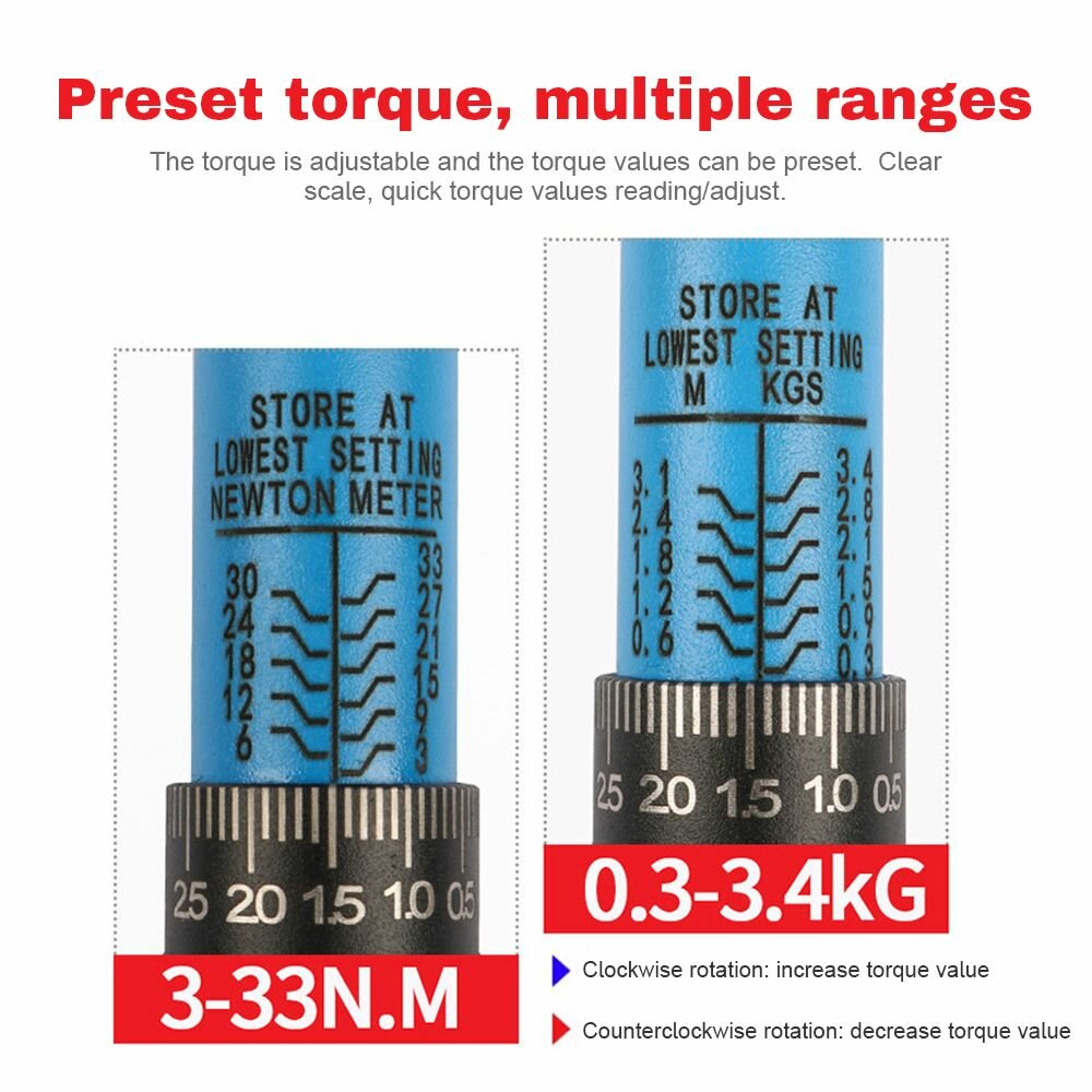 1/4" динамометрический ключ 3-33 Нм для велосипедов и мотоциклов