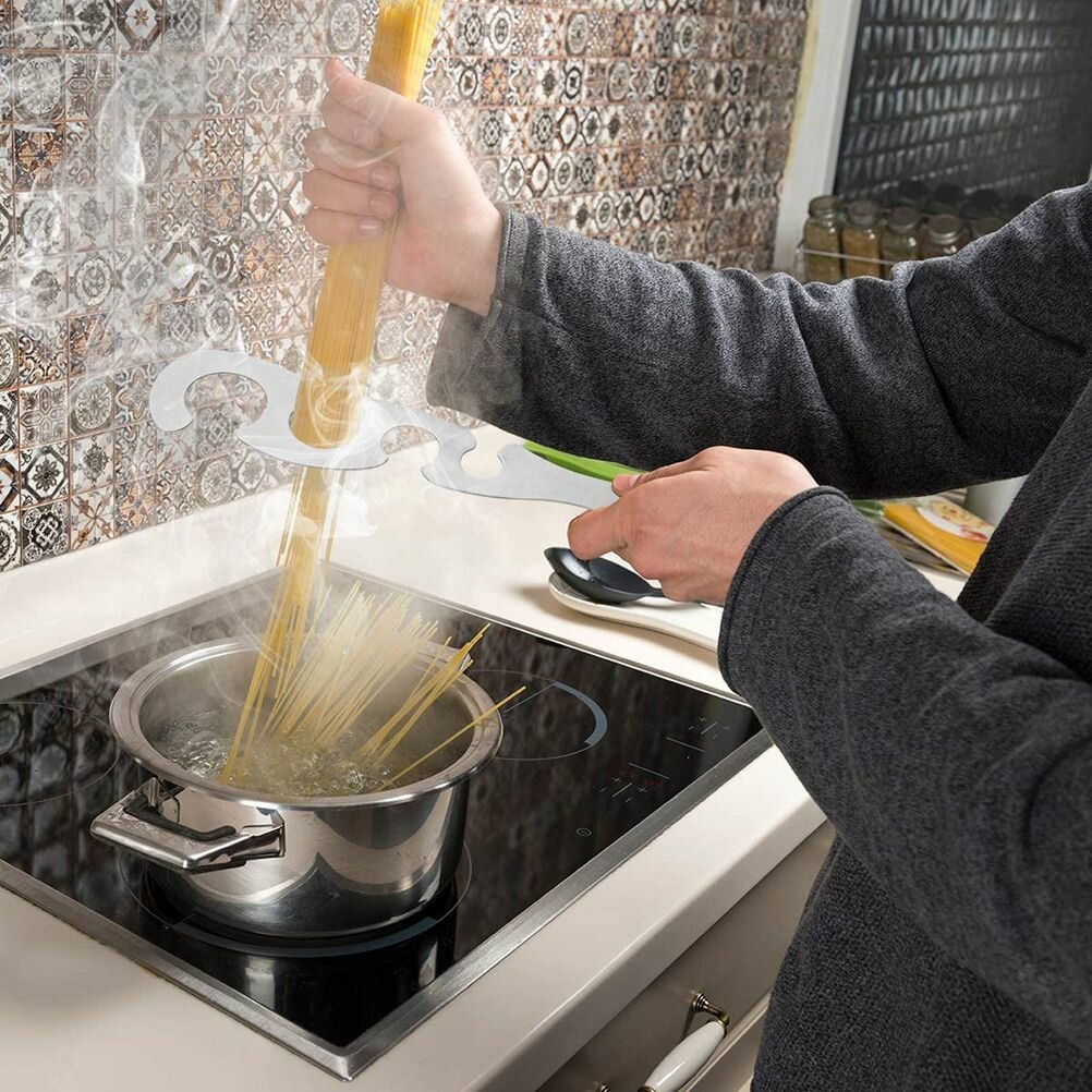 Измеритель спагетти из нержавеющей стали с 4 отверстиями, S-образная линейка для спагетти, удобные прочные кухонные гаджеты для приготовления пищи