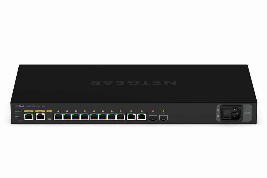 10-портовый 1G-коммутатор Biamp [NMS-NG10GPX-AVB] Netgear с поддержкой AVB, 8 портов с PoE+, 240 Вт