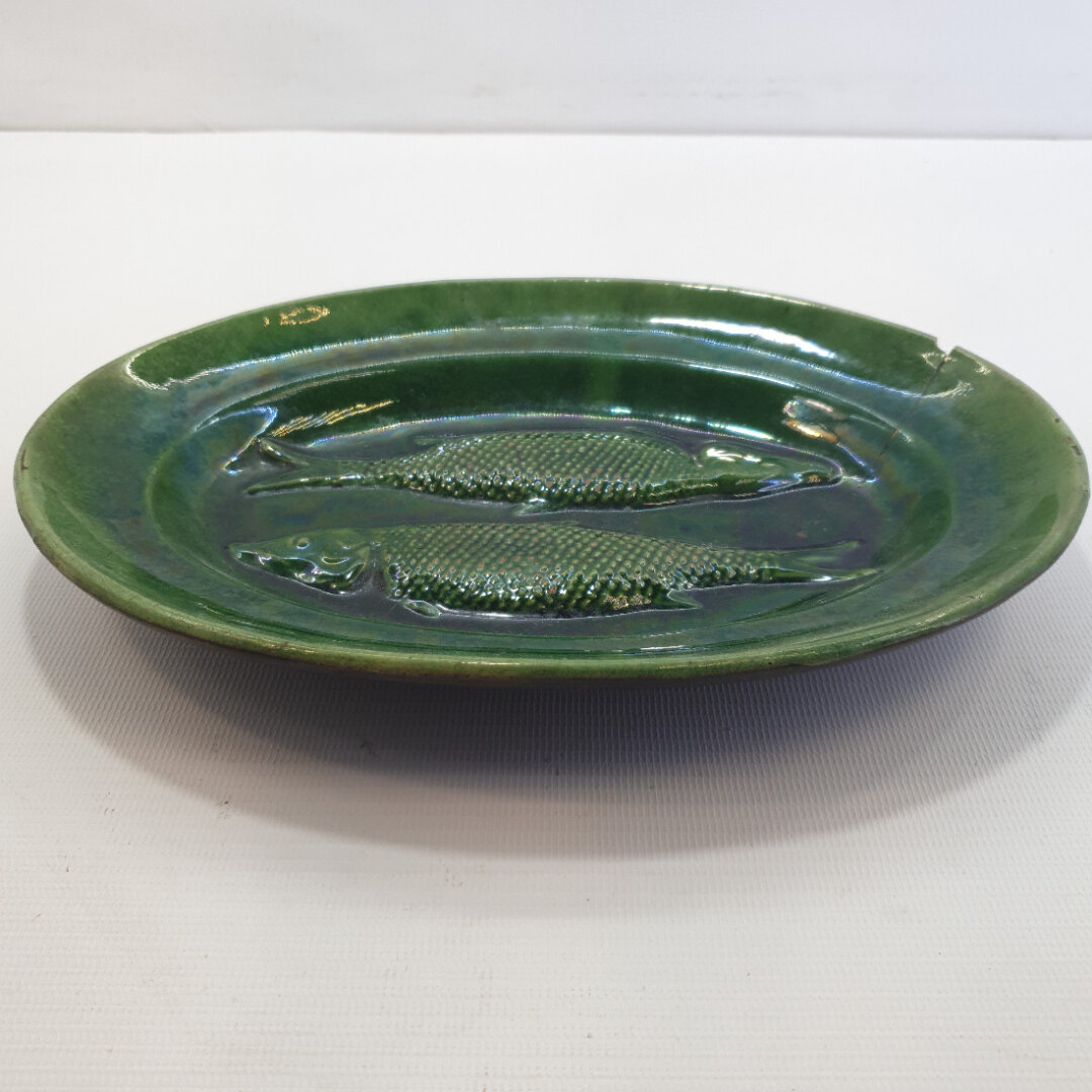 Блюдце обливная керамика. СССР